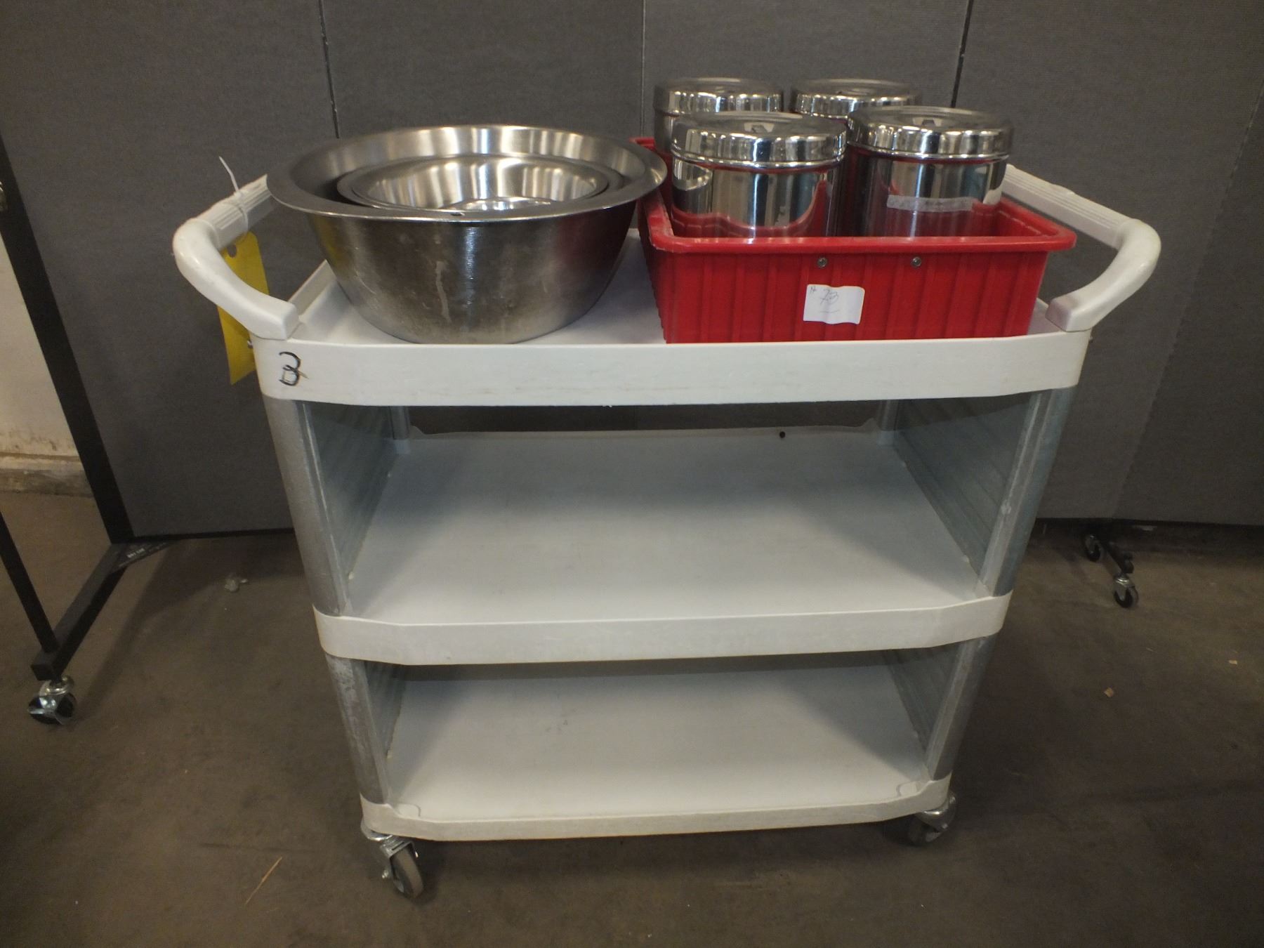 Catering Cart On Wheels w/ Assorted Restaurant Dishes
