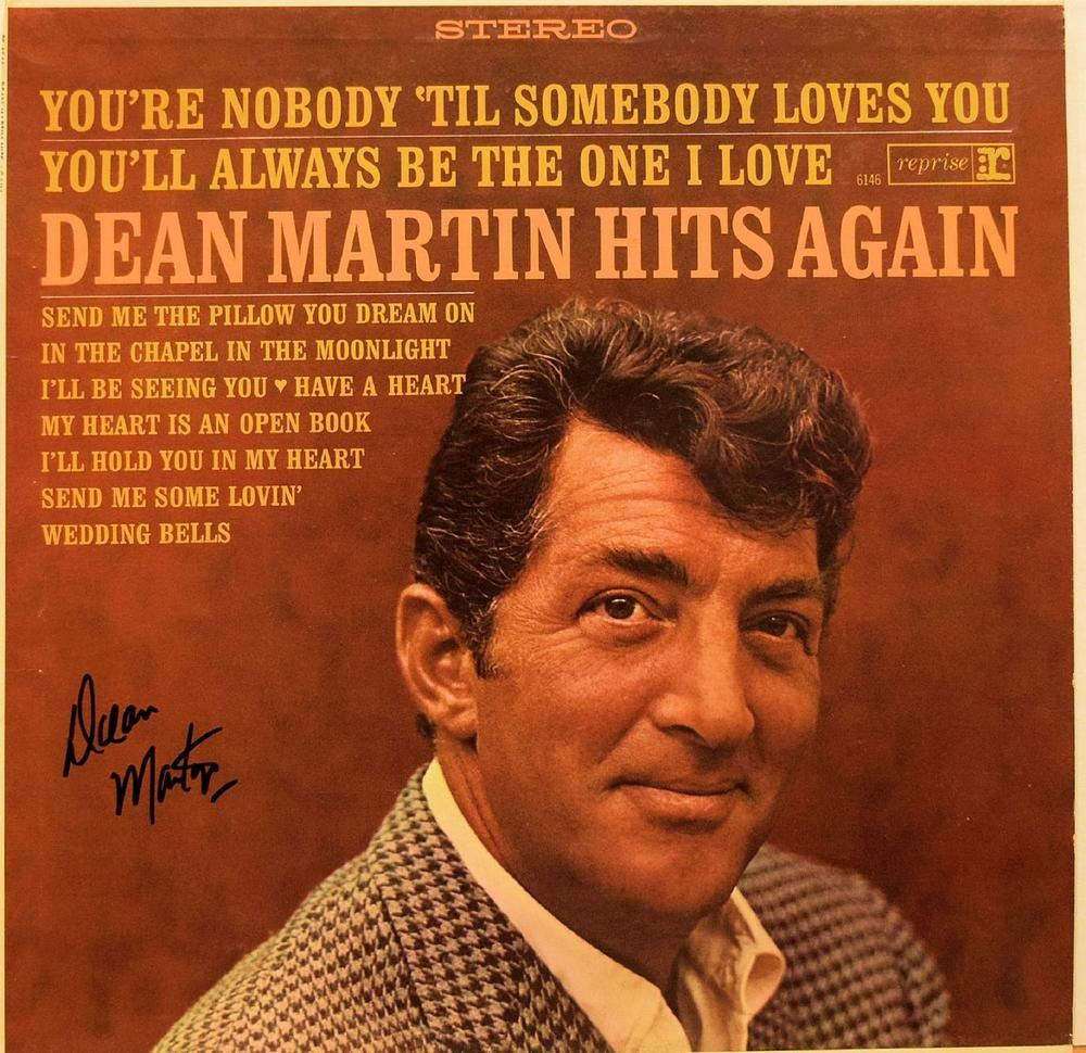 Dean Martin signed Hits Again album