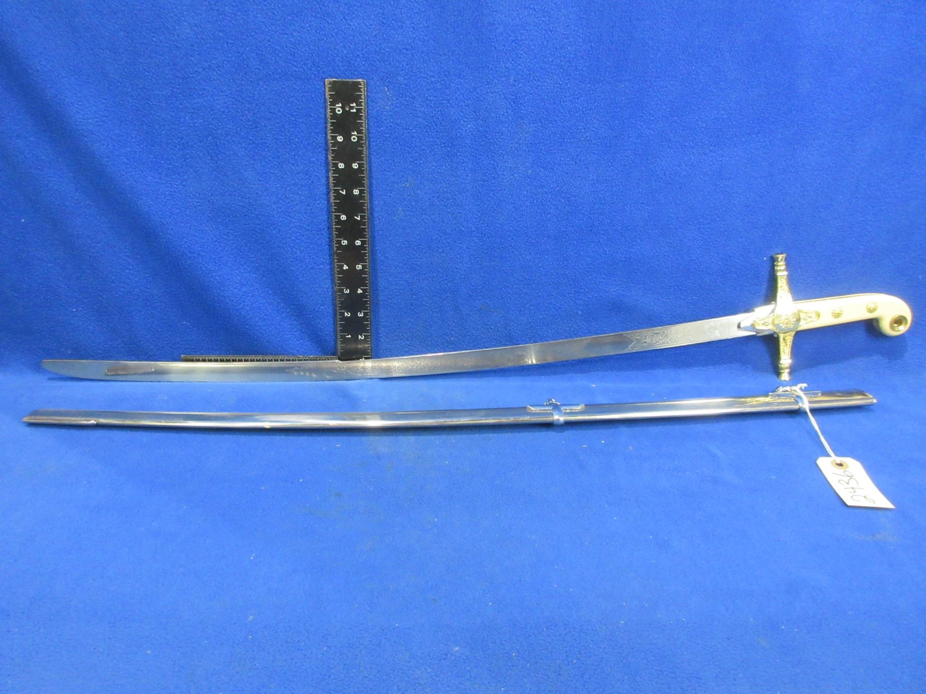 Mameluke Style Sword with Scabbard - 30" Blade, 36" Total Length