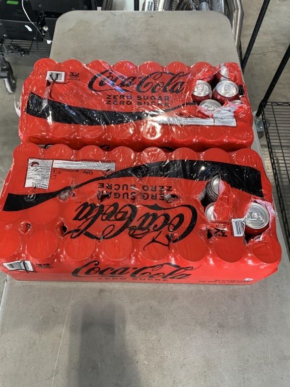 2 CASES OF COKE ZERO, 32 PACKS