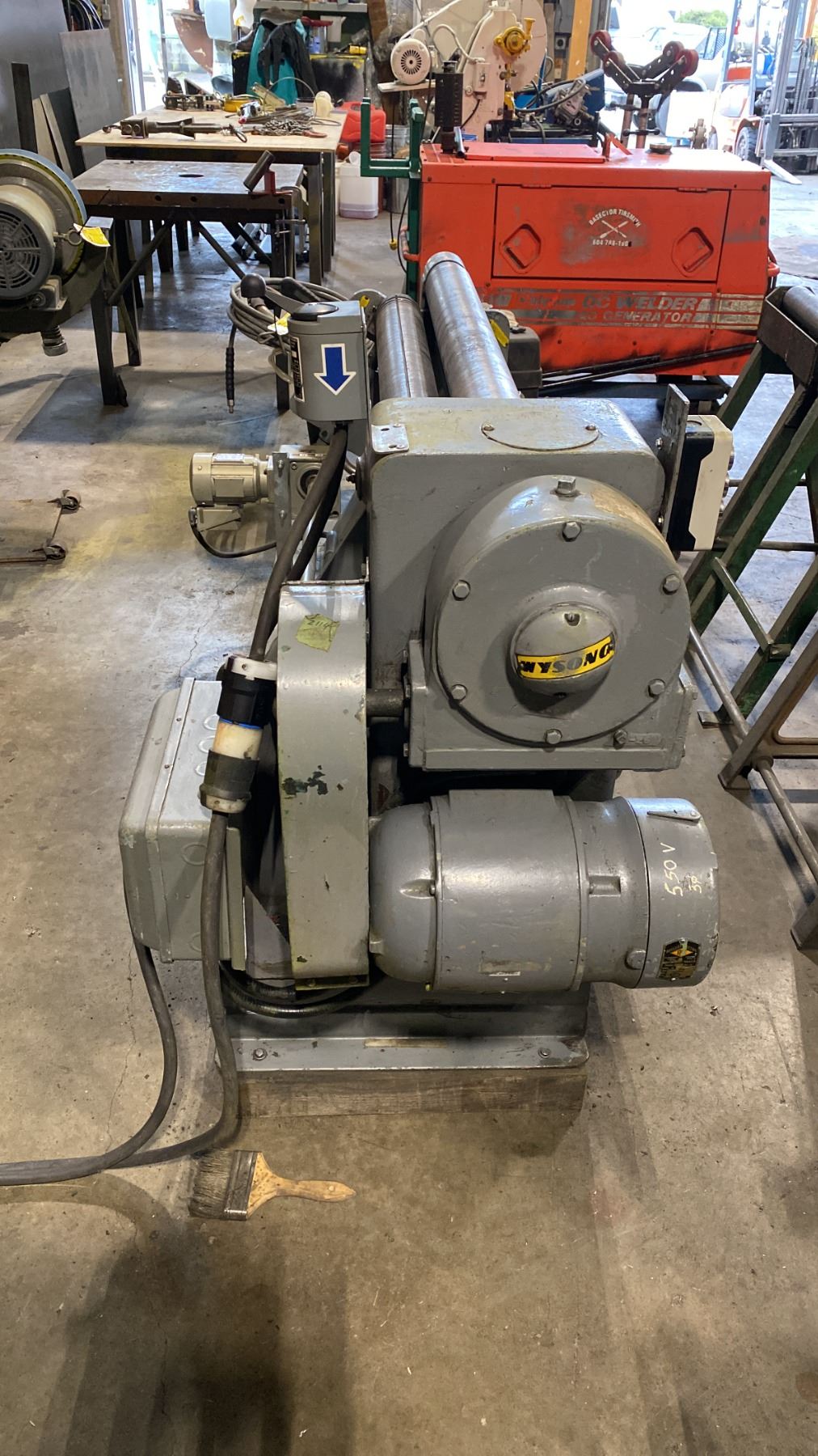 WYSONG B-48 INDUSTRIAL ROLL PLATE BENDING MACHINE APPROX 6'L X 2.5'W X ...