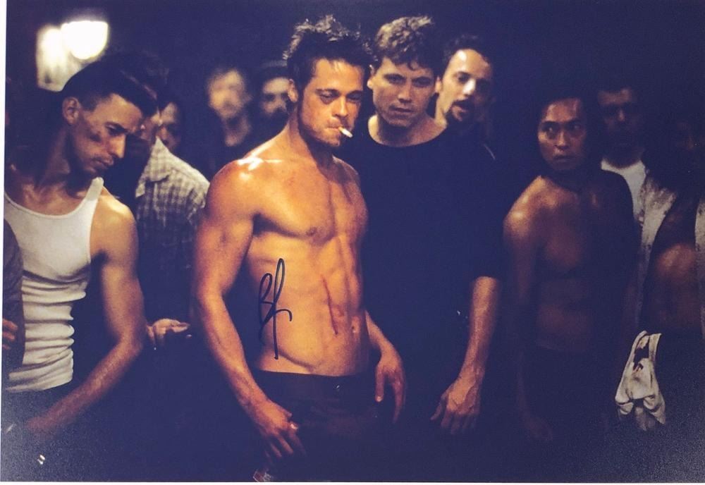 Fight Club Brad Pitt facsimile signed movie photo