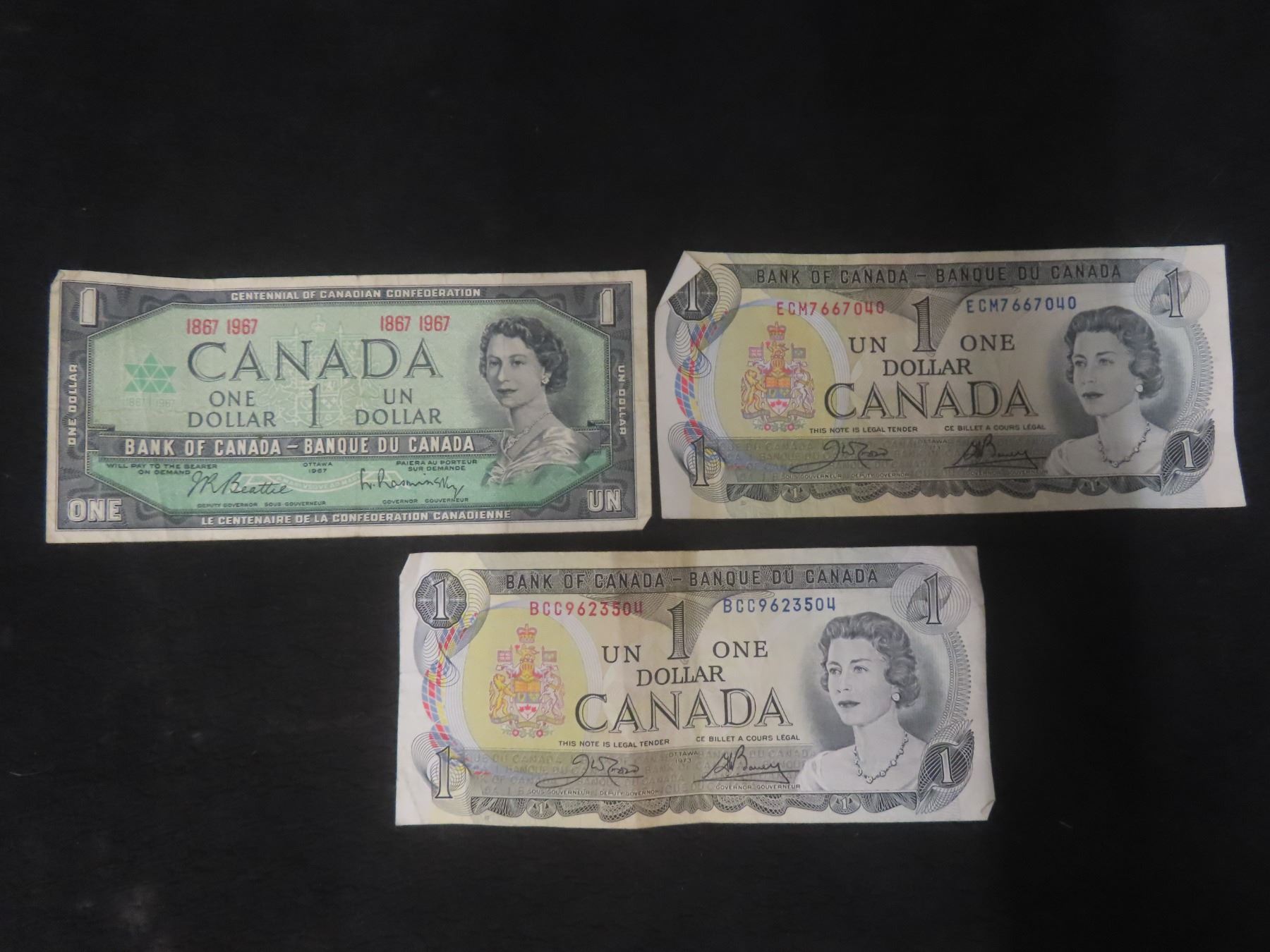 12 Bills, Canadian $1.00 & $2.00 Bills, U.s. $2.00 Bill and Foreign ...