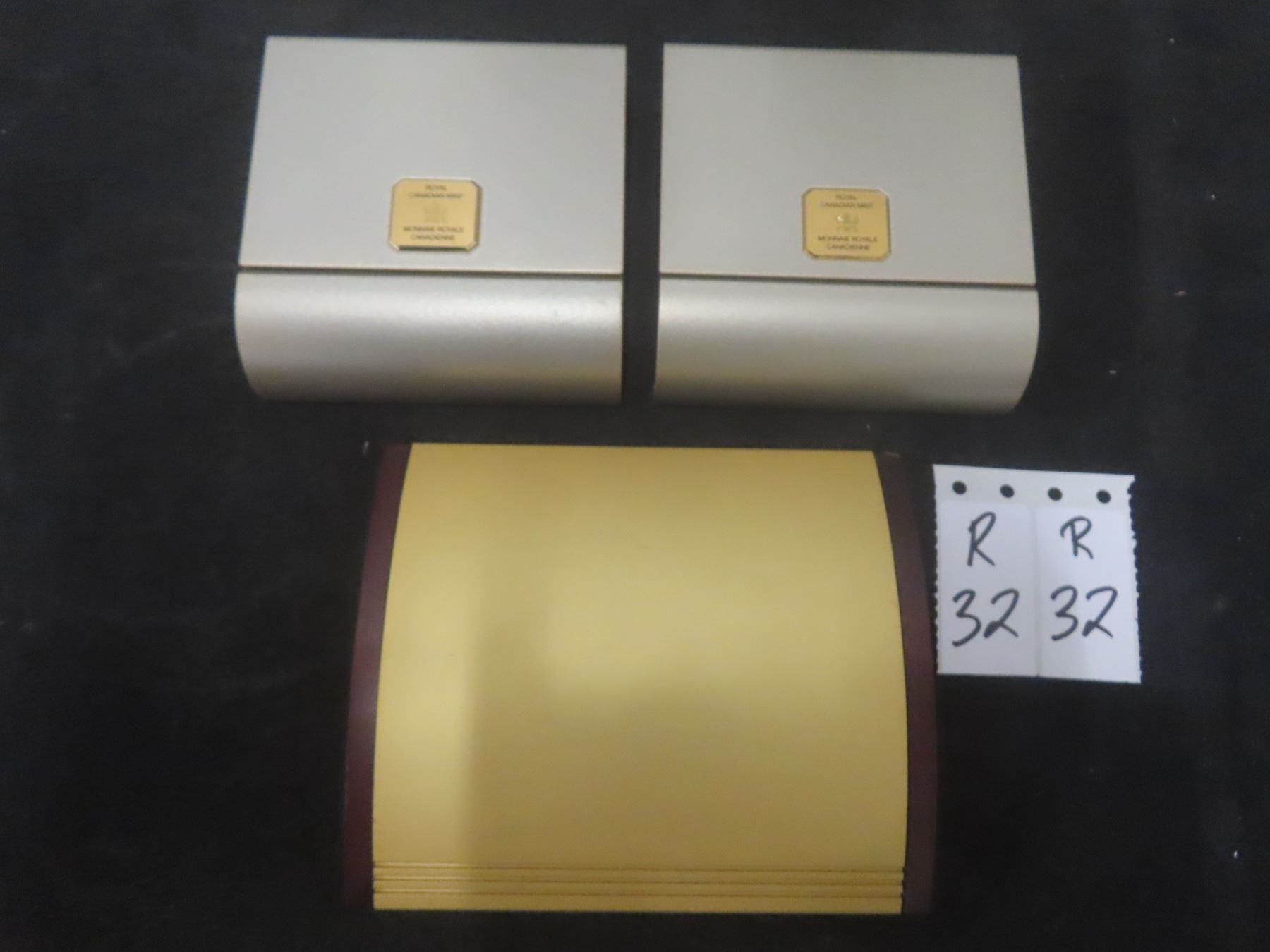 2 RCM $100.00 Coin Boxes & RCM $350 Gold Coin Box (just the Boxes, No ...