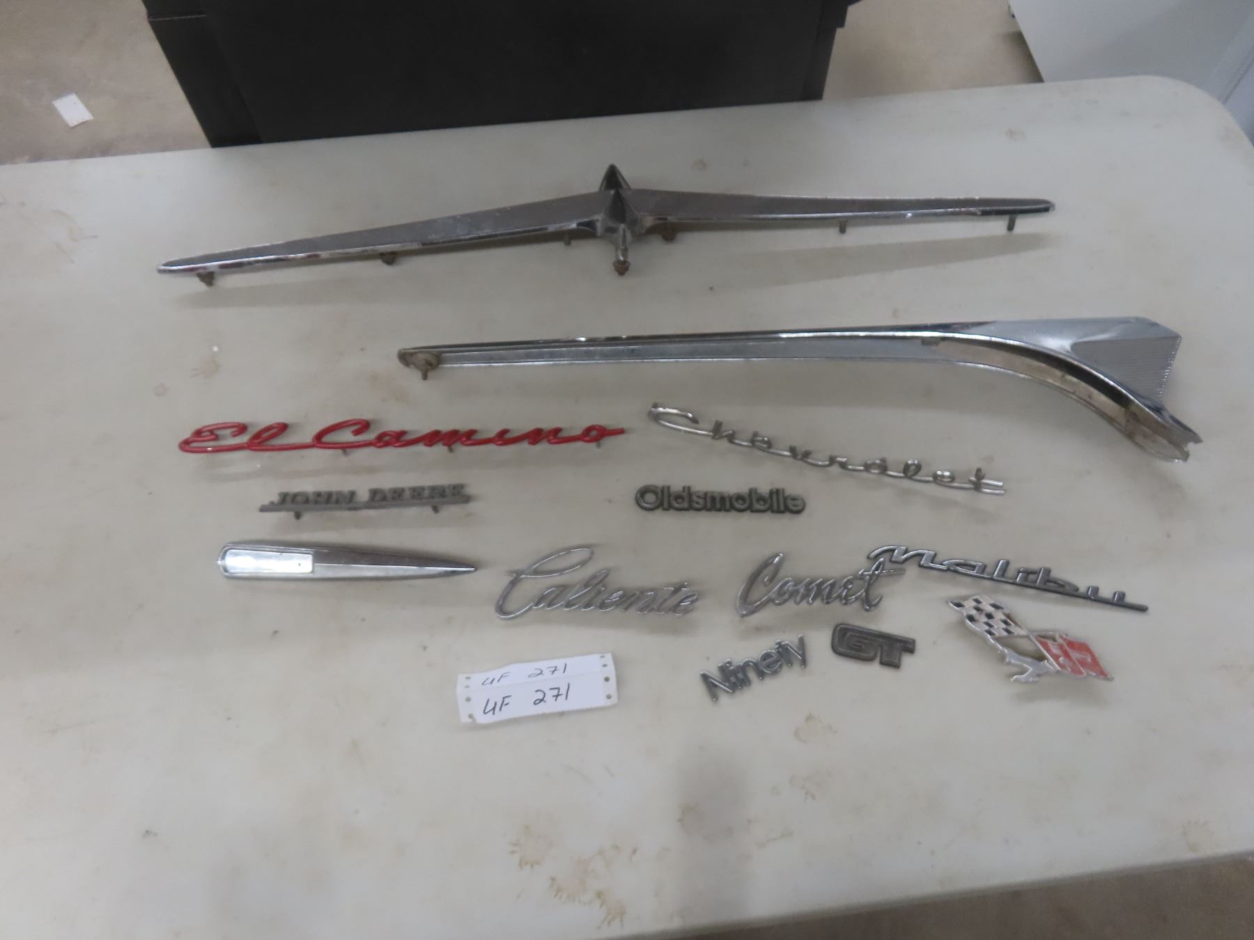 Auto Emblems Including El Camino Chevrolet Malibu Comet and Chrome Hood ...