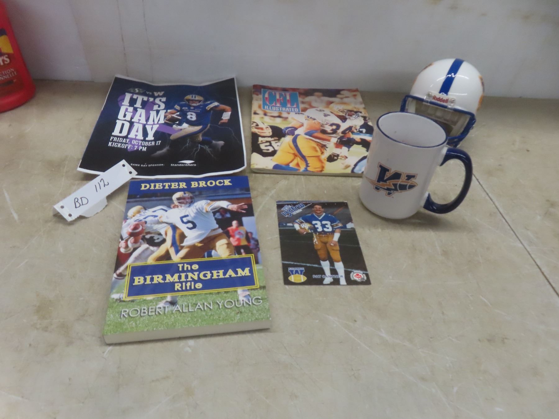 Rare Winnipeg Blue Bombers 2010 Mini Helmet Dieter Brock Book ...