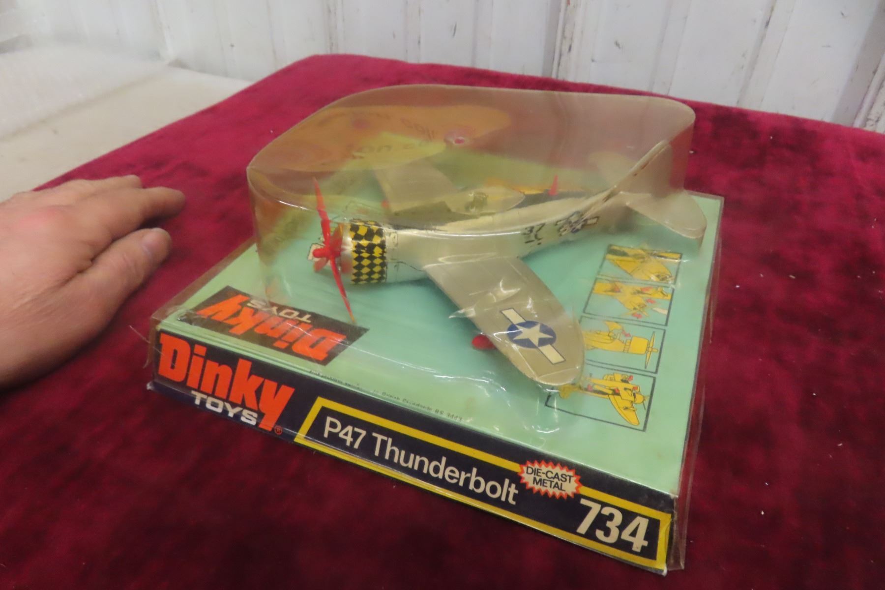 Dinky Toy P47 Thunderbolt Airplane #734, In Original Package