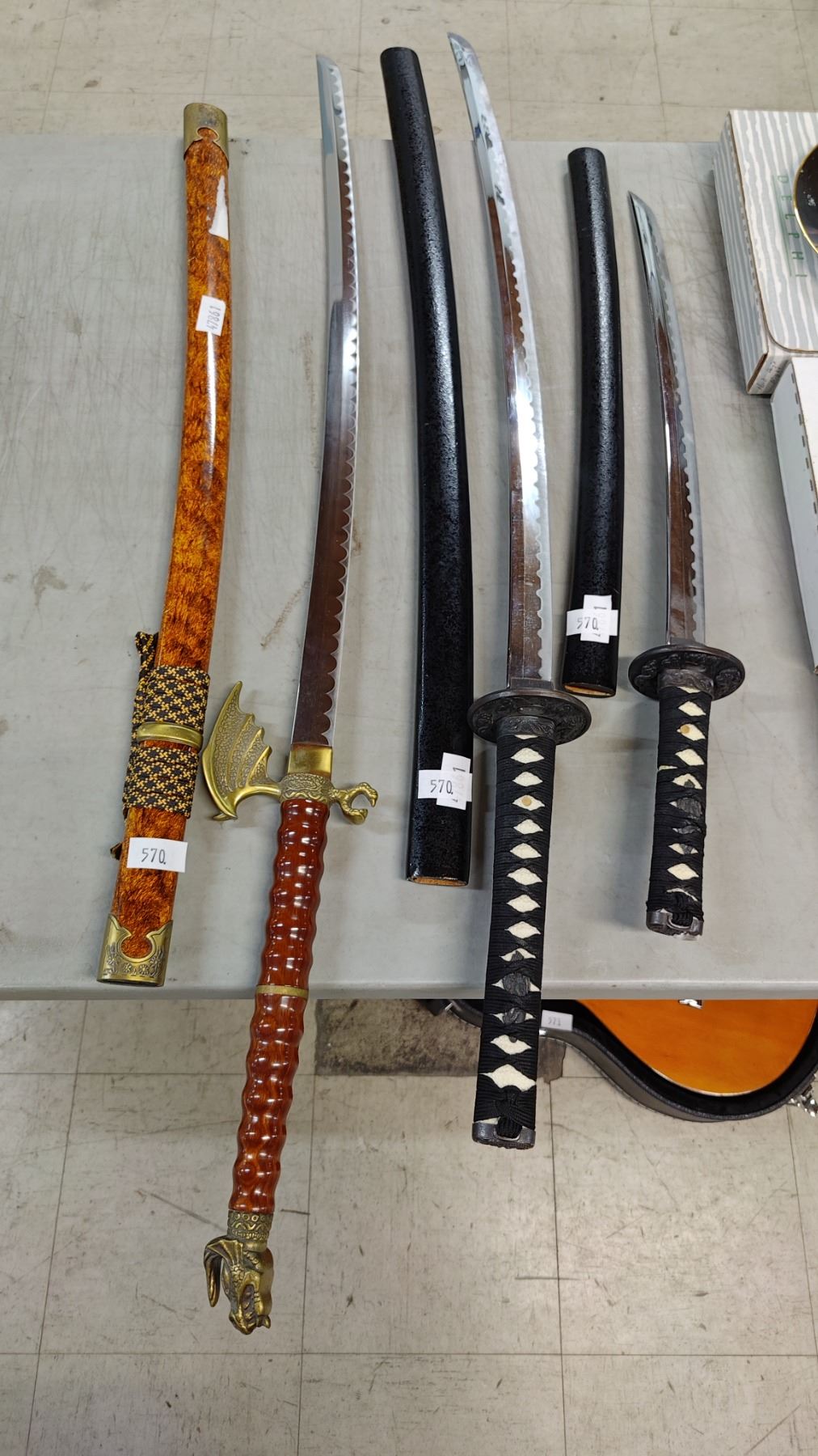 3 REPLICA SAMURAI SWORDS - Able Auctions