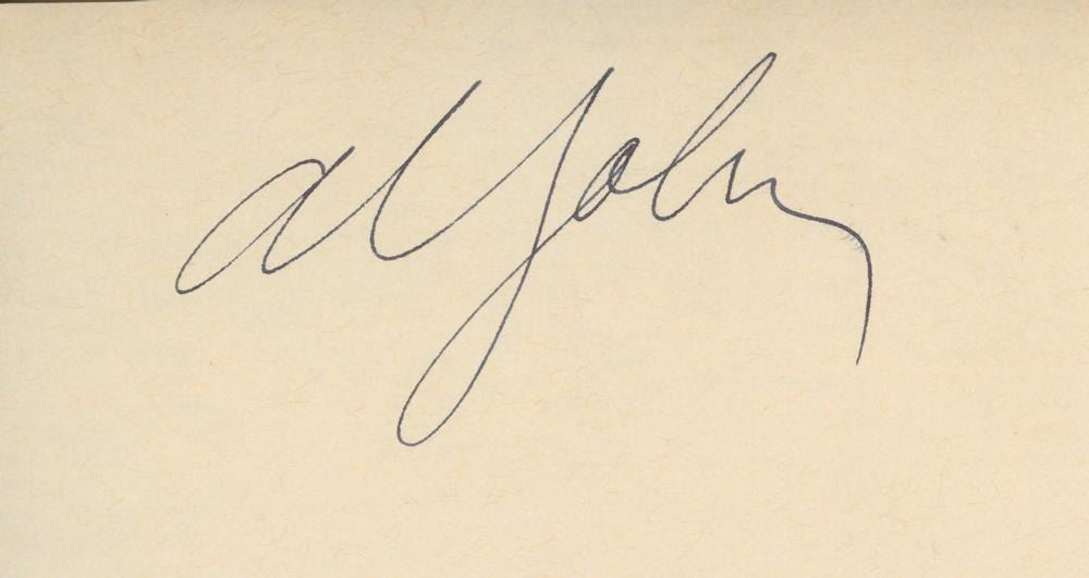 Al Jolson original signature
