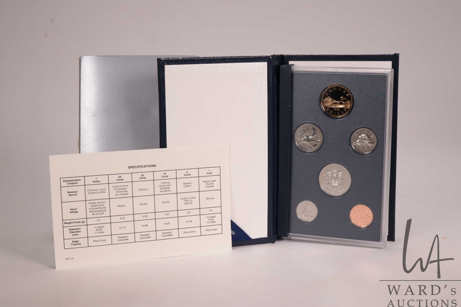 1993 Royal Canadian Mint specimen set with case and certificate