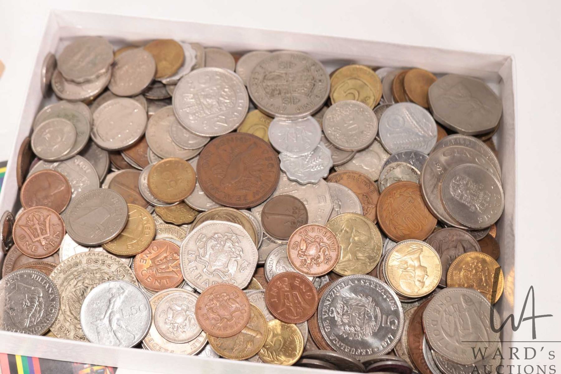 Large selection of coins including 1985 Royal Mint First Day Cover with ...