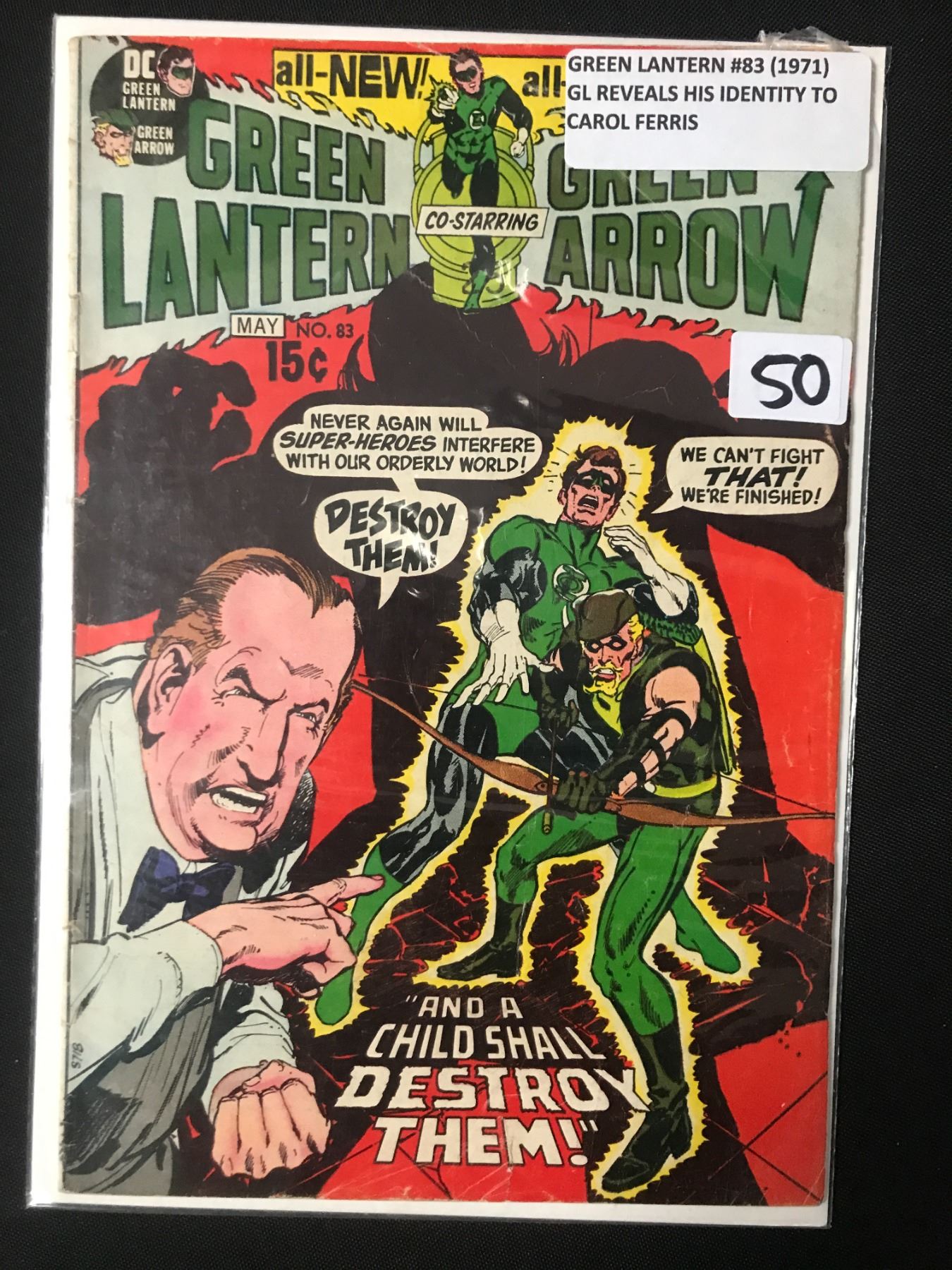 GREEN LANTERN #83 (1971) GL REVEALS HIS IDENTITY TO CAROL FERRIS - DC ...