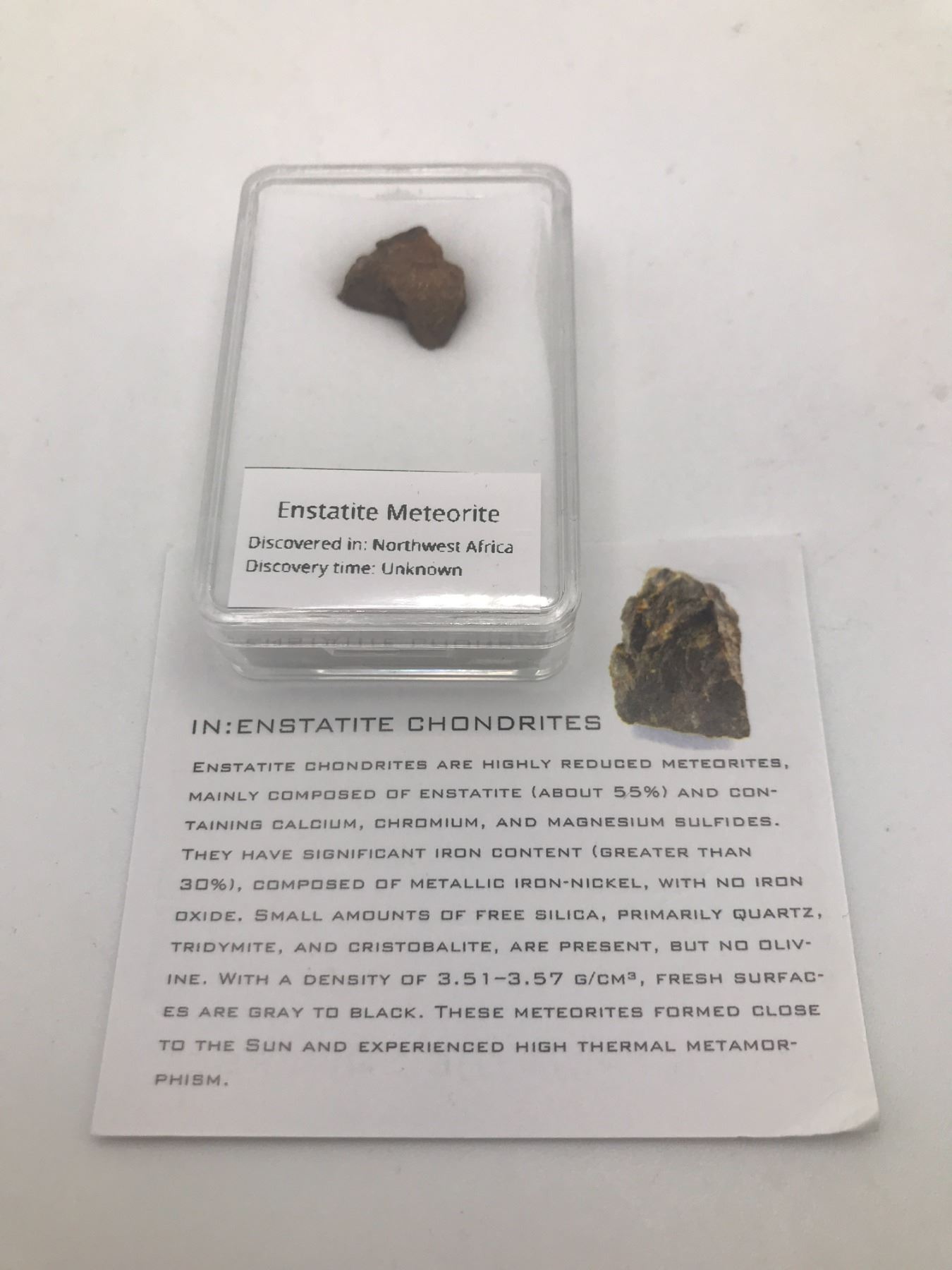 ENSTATITE METEORITE CHONDRITES NORTHERN AFRICA IN CASE
