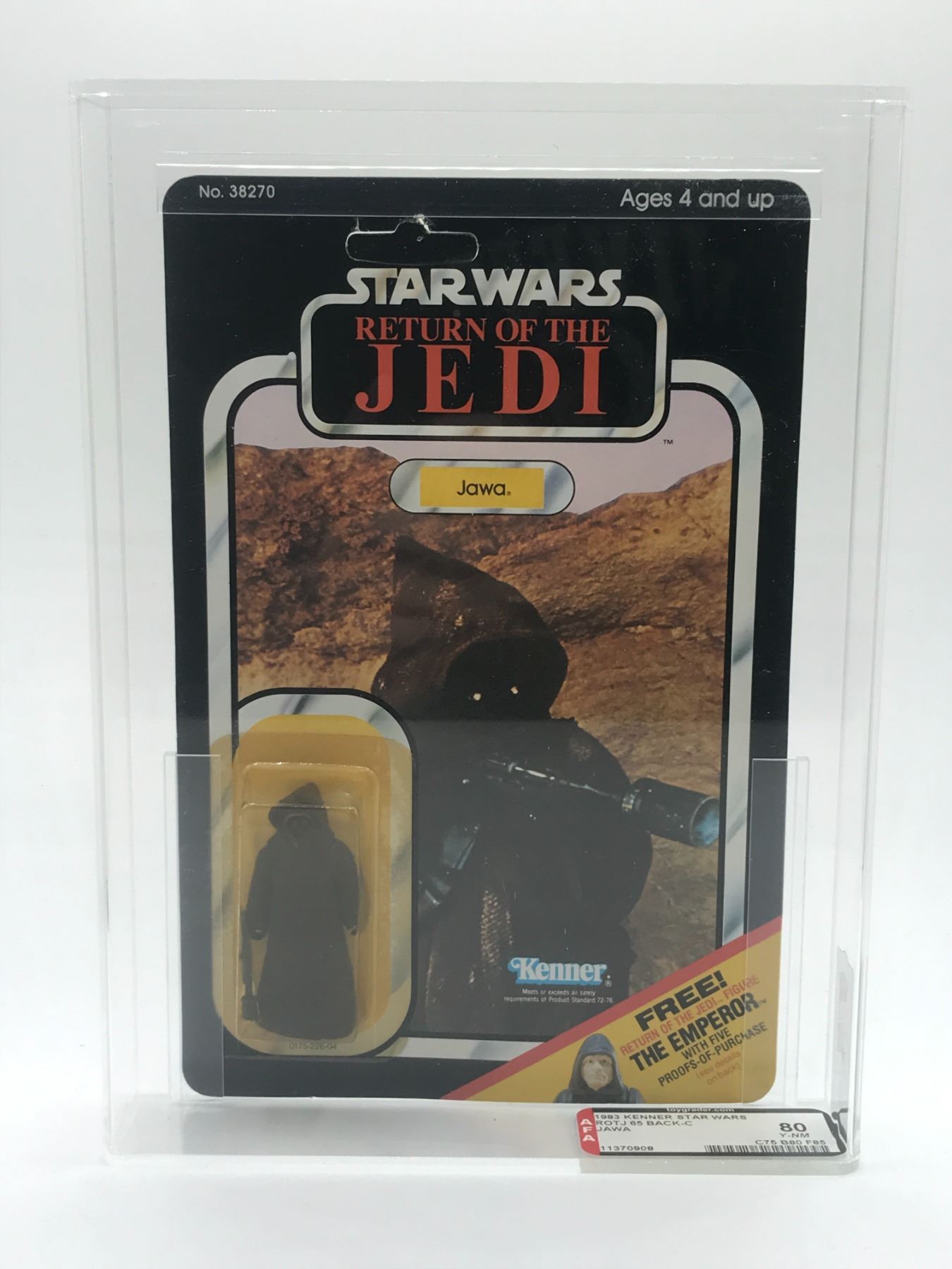 AFA GRADED 80 65 BACK VINTAGE KENNER STARS RETURN OF THE JEDI JAWA ...
