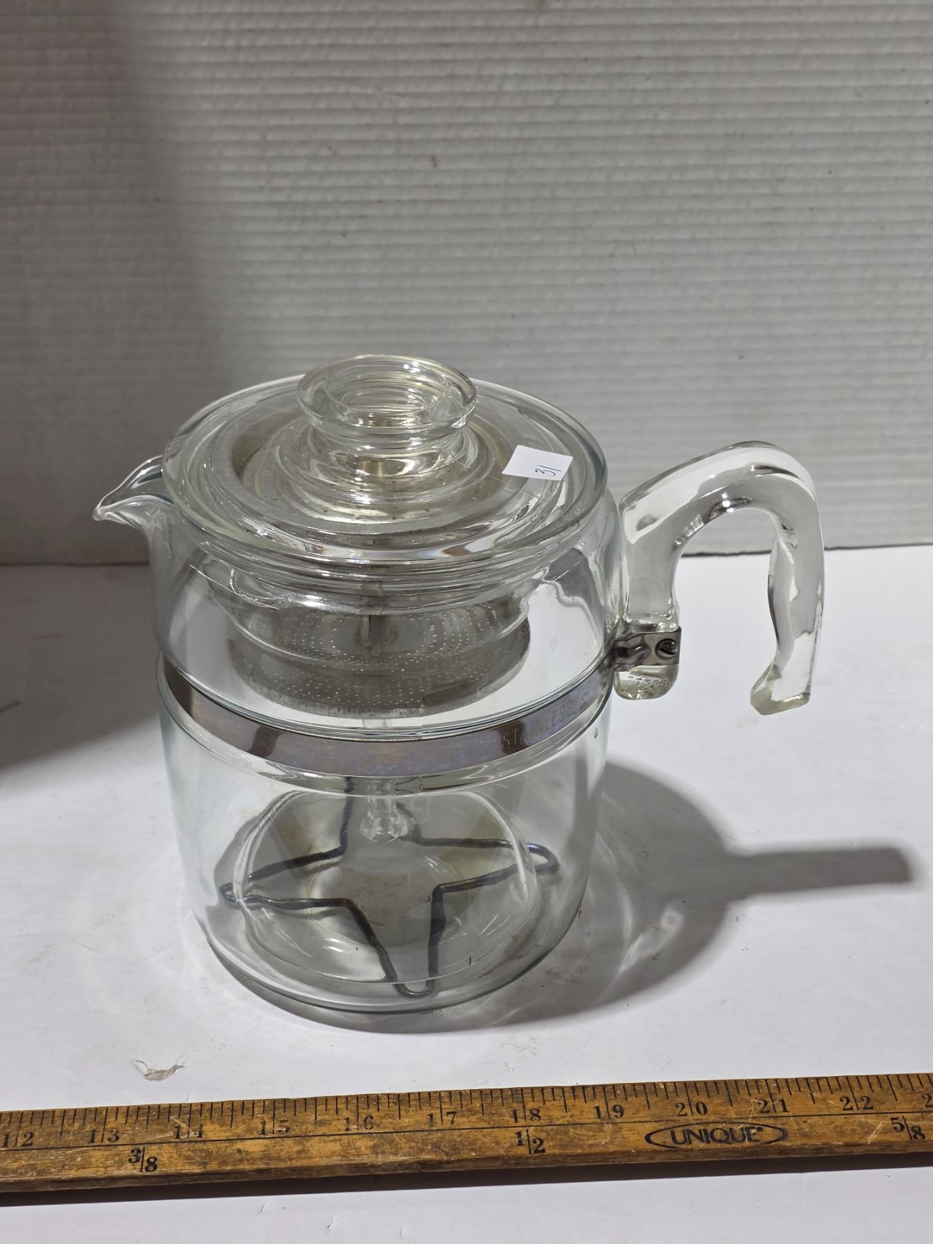 Pyrex coffee pot- with original glass stem