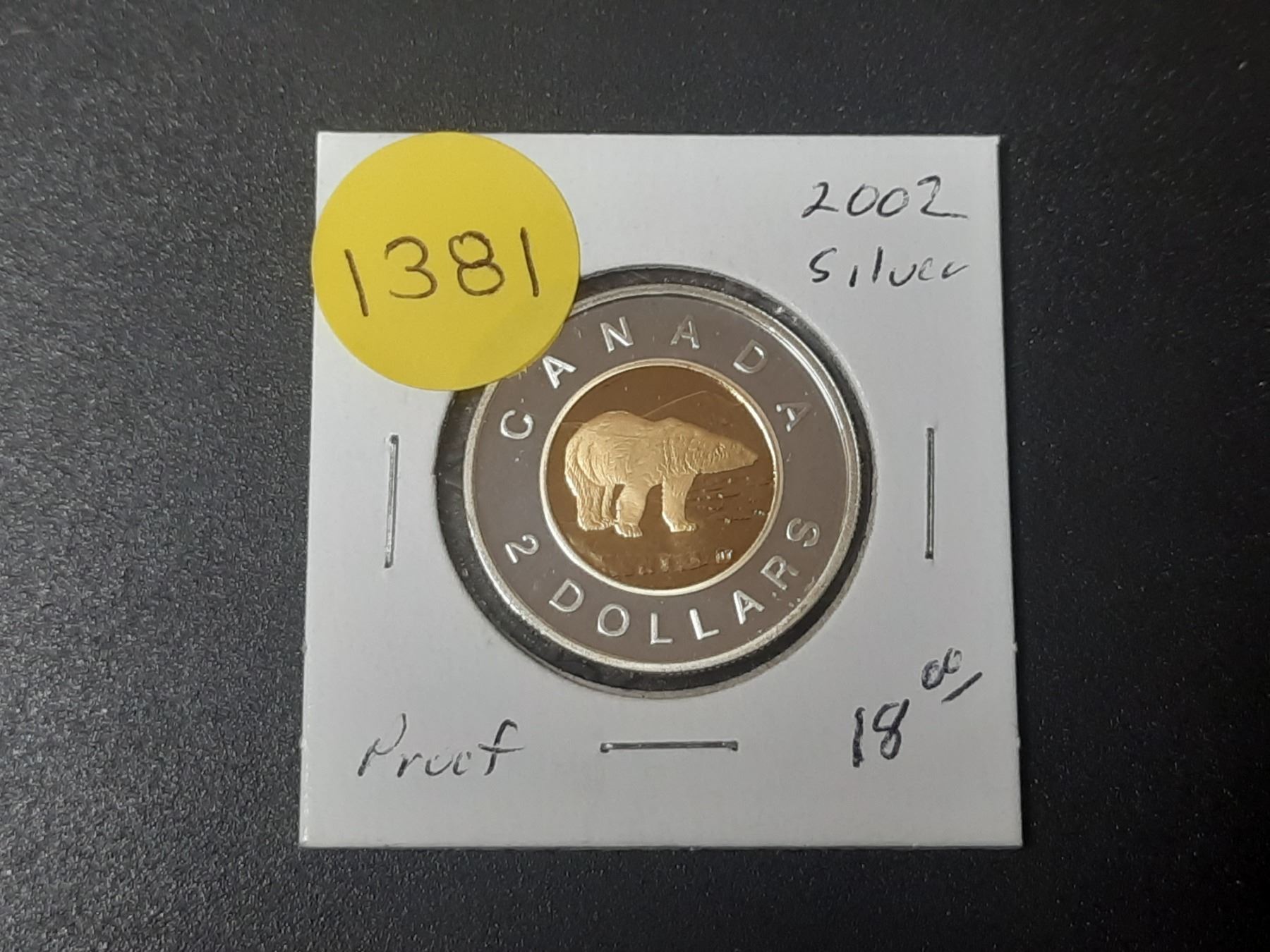 2002 Canadian Sterling Silver Two Dollar Proof Coin - 92.5% - Schmalz ...