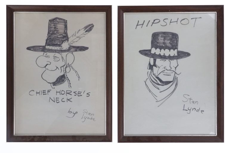 Stan Lynde Original "Rick O'Shay" Drawings (2)