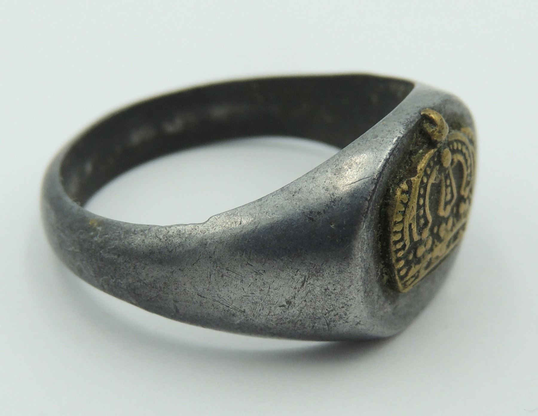 #303 WW1 Imperial German Military Ring w/ Crown (size 12.5)