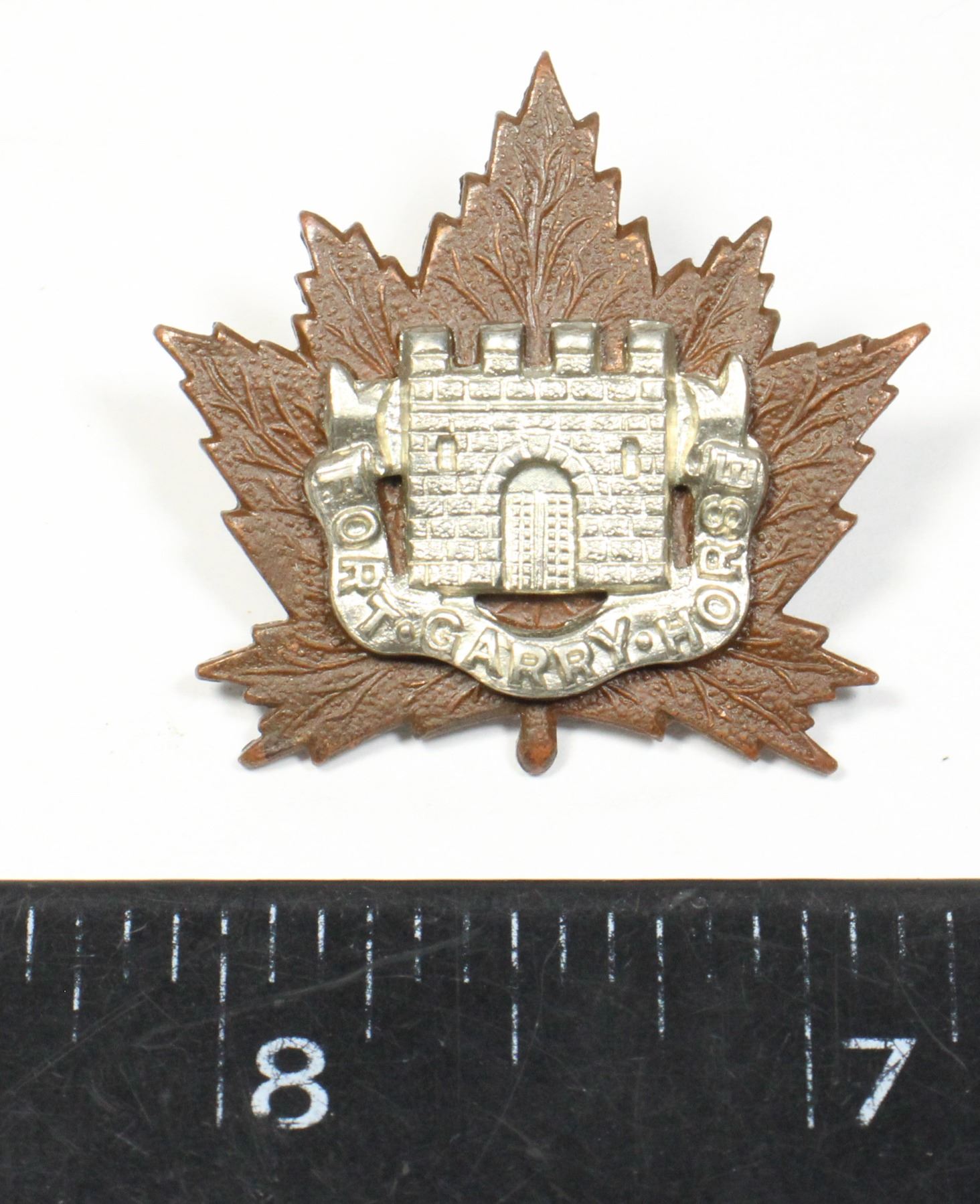 #383 Fort Garry Horse Collar Badge Insignia
