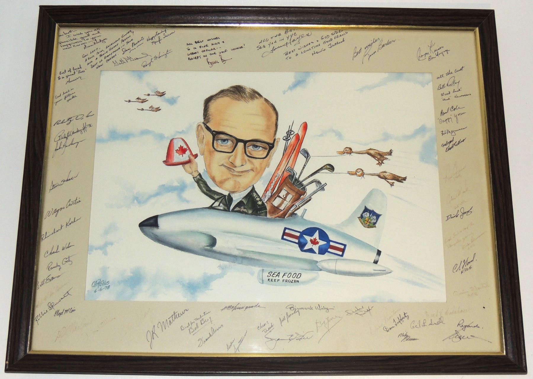 #868 General Lett Retirement Watercolour Signed