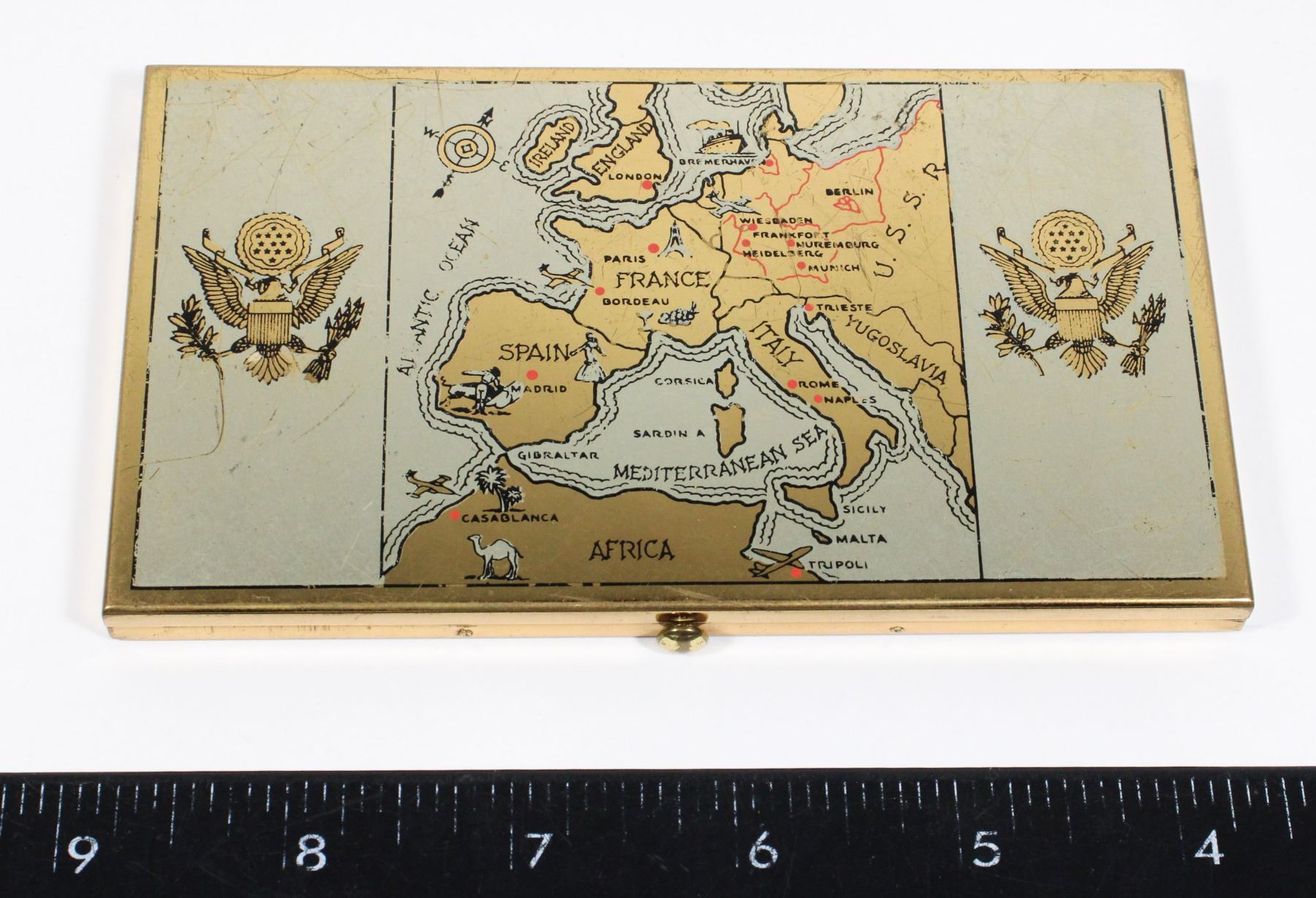#881 WW2 United States Army Cigarette Case