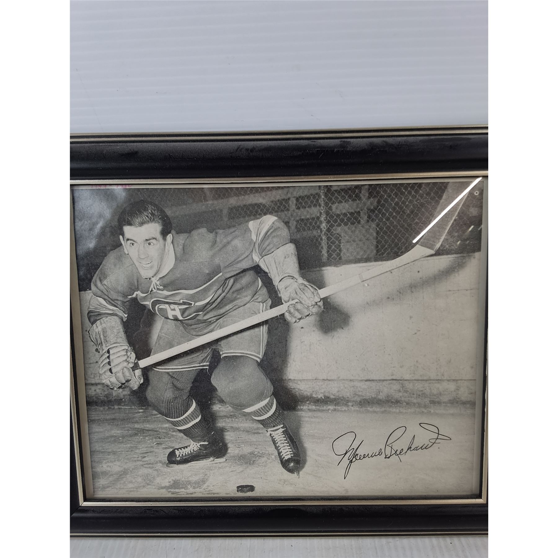 Vintage Framed Quaker Oats Photo Of Maurice Richard - Montreal ...