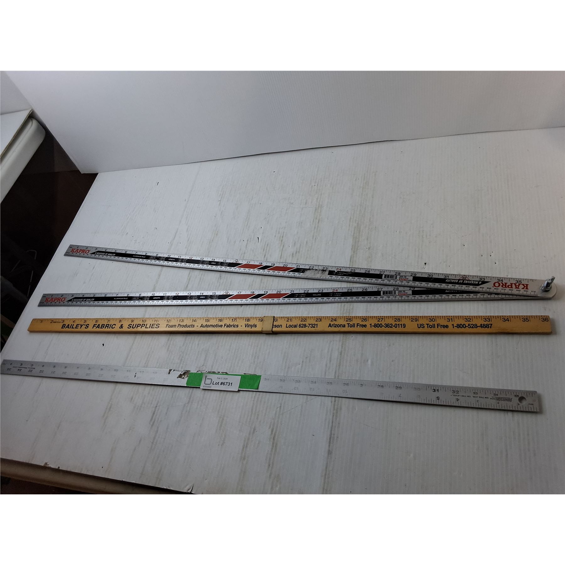 (3) Meter Sticks, Cannot Ship - Bodnarus Auctioneering