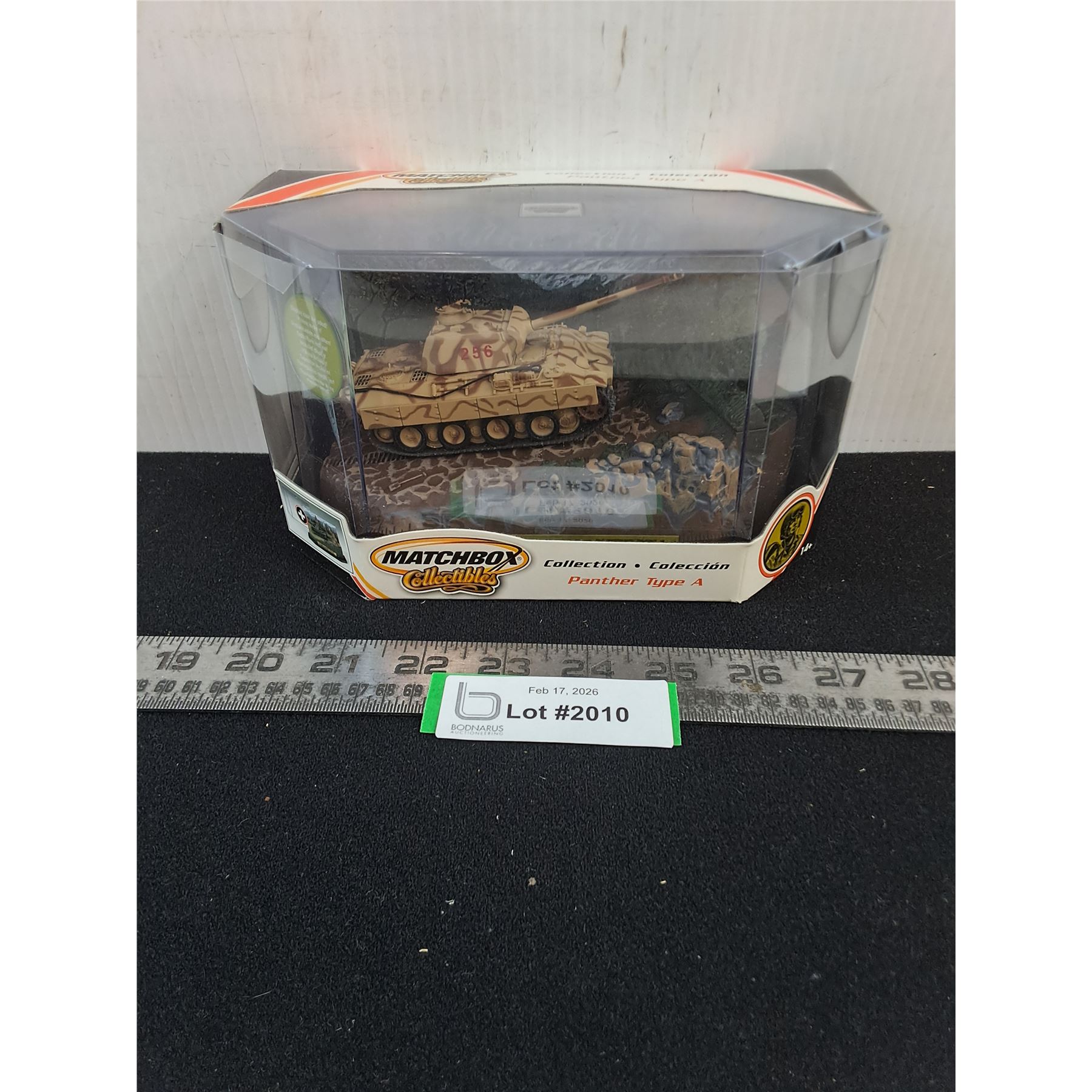 NIB Matchbox Panther Type A Tank & Display Case - Bodnarus Auctioneering
