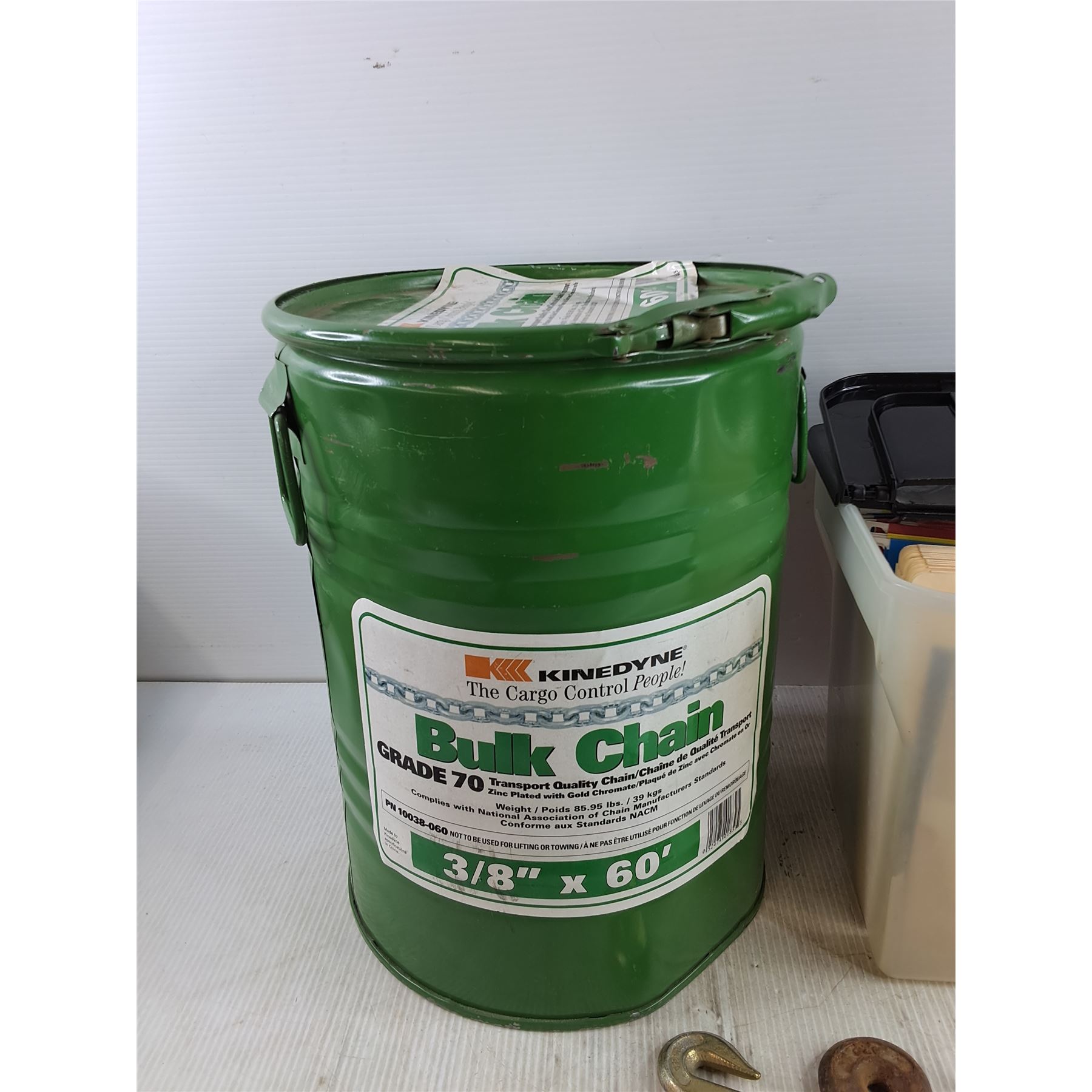 Kinedyne Metal Barrel - Empty 15" x 11", Chain Hooks, Casemate File Box ...