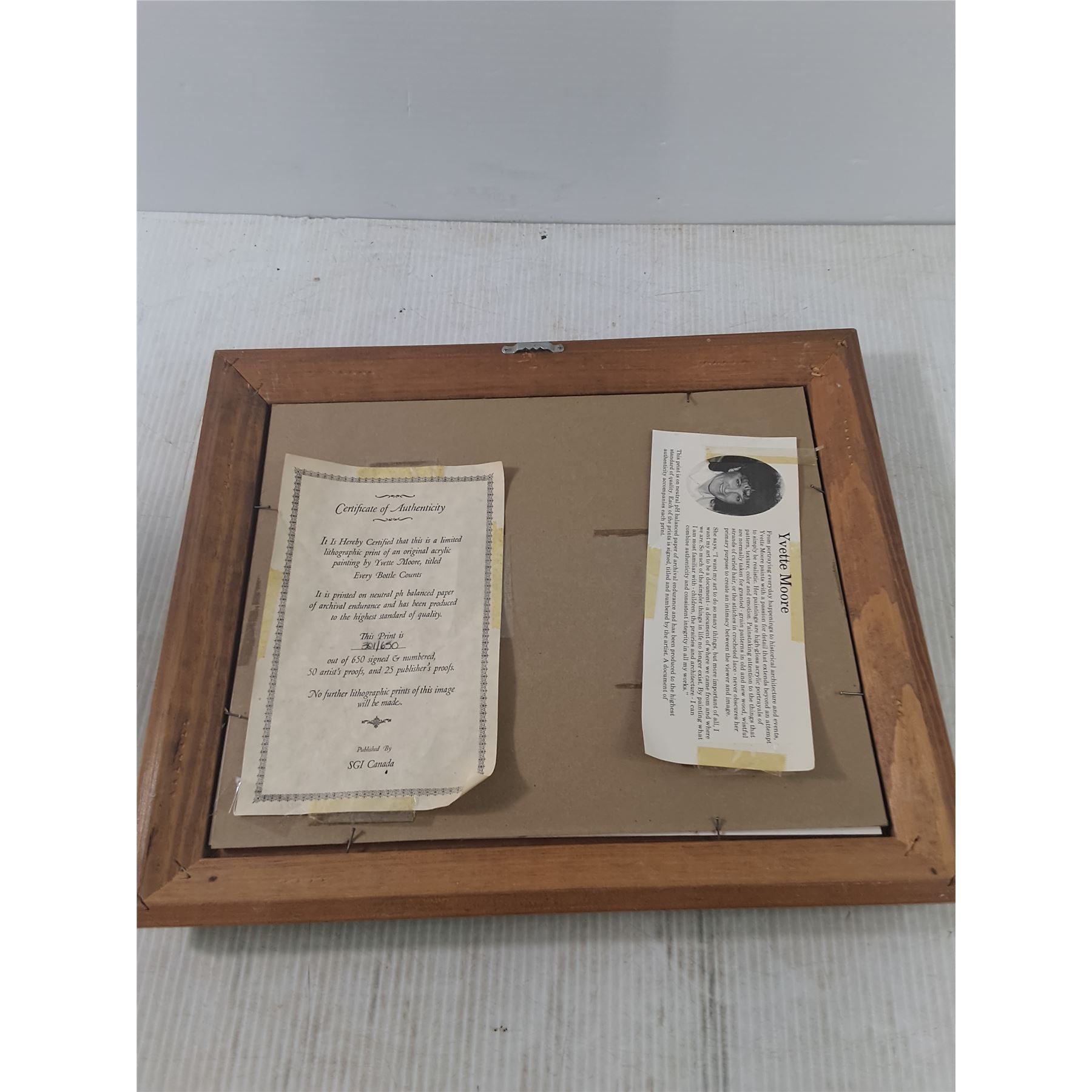 Every Bottle Counts by Yvette Moore Framed Print w/ Certificate of ...