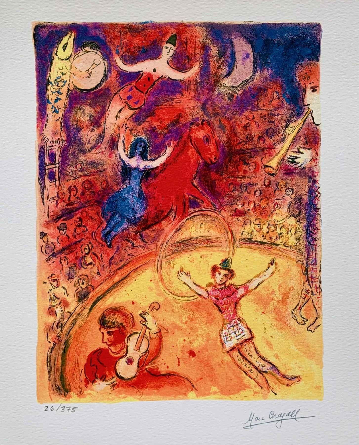 Marc Chagall CIRCUS Limited Edition Facsimile Signed Giclee