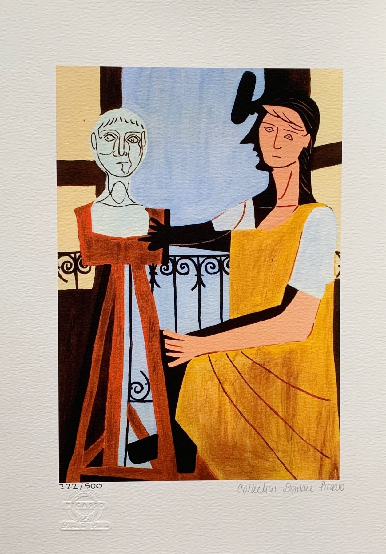 Pablo Picasso WOMAN WITH SCULPTURE Estate Signed Limited Edition Giclee