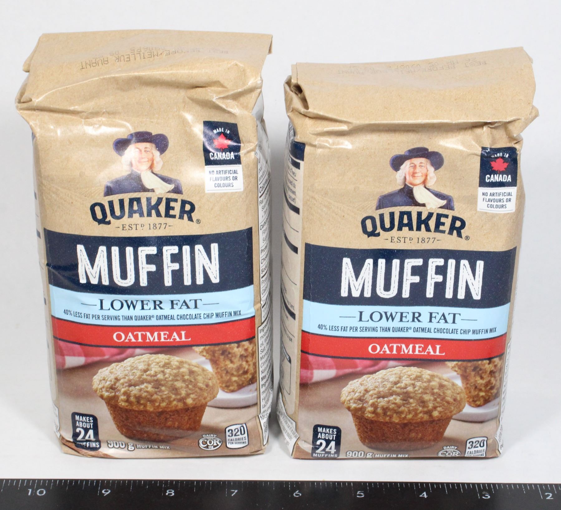 TWO QUAKER MUFFIN MIX LOWER FAT OATMEAL BB MR 2026