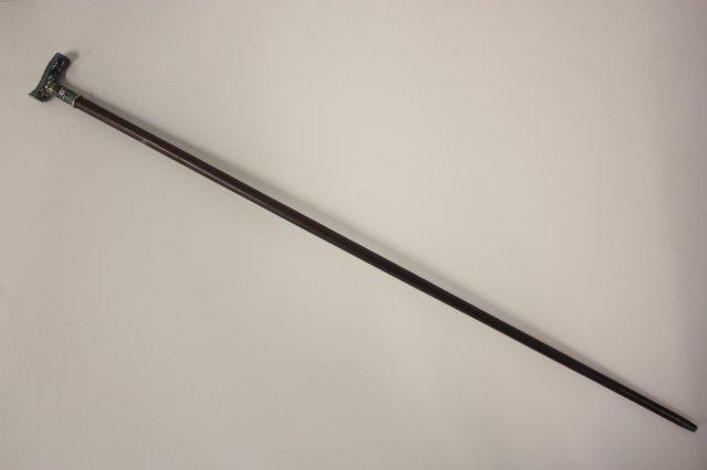 19th c. Russian enamel handled cane