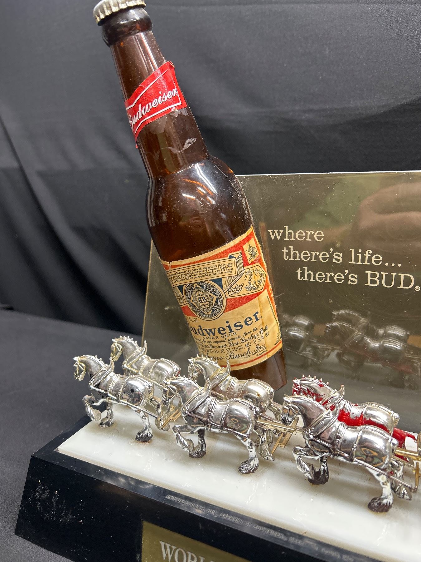 Vintage 15" x 10" Budwiser Beer Bar Counter Display