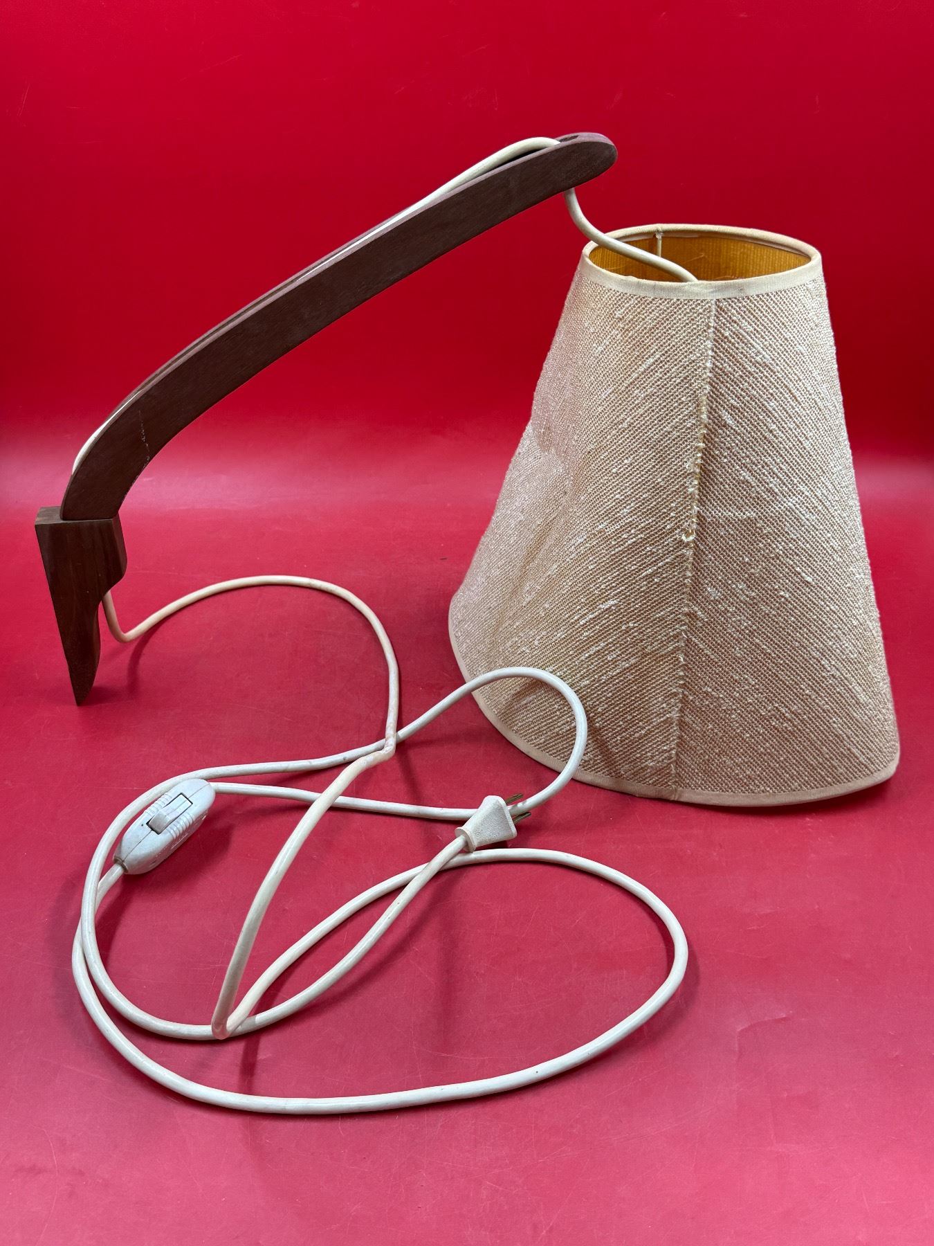 MCM Teak Bridge Arm Wall Light