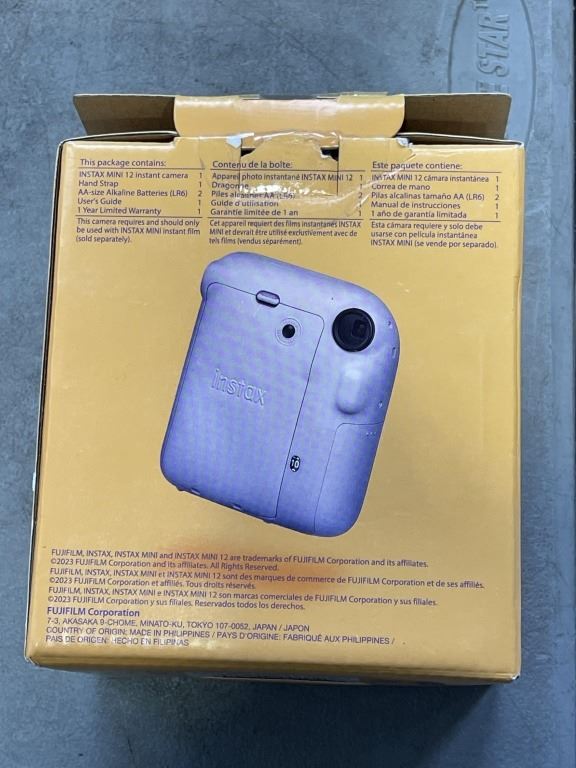 FUJIFILM INSTAX MINI 12 CAMERA - TESTED WORKING, RETAIL $99