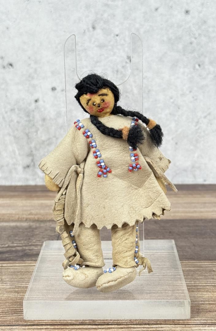 Apache Buckskin Native American Indian Beaded Doll