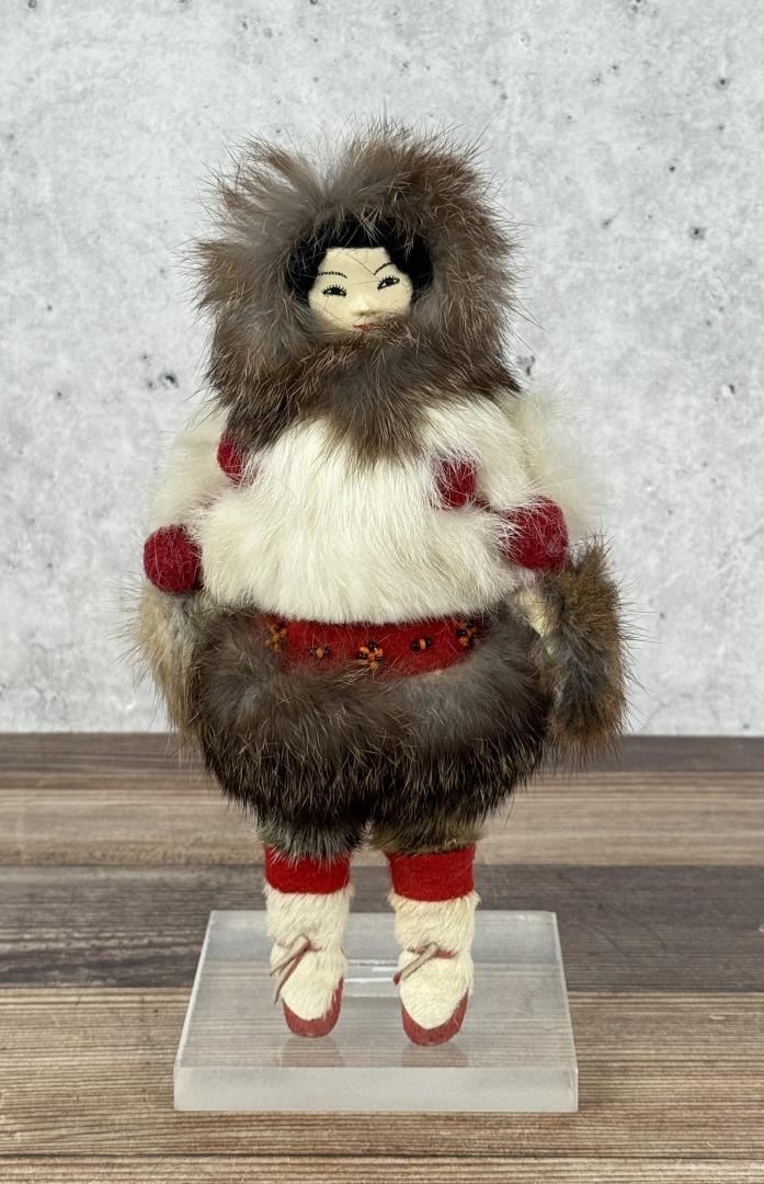 Alaskan Inuit Eskimo Ivory Face Doll