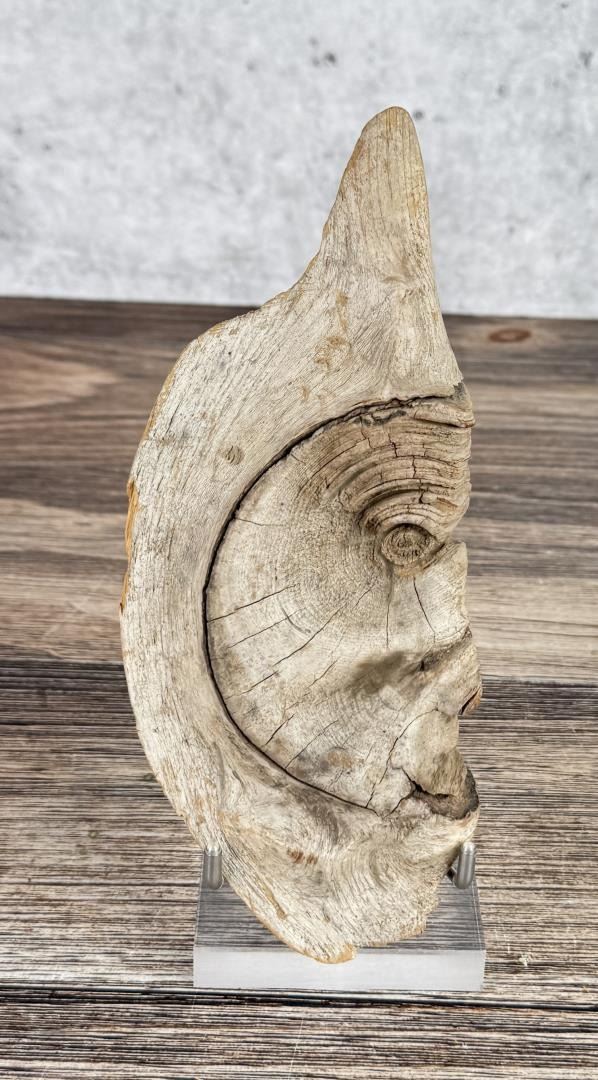 Natural Wood Formation Half Moon Face