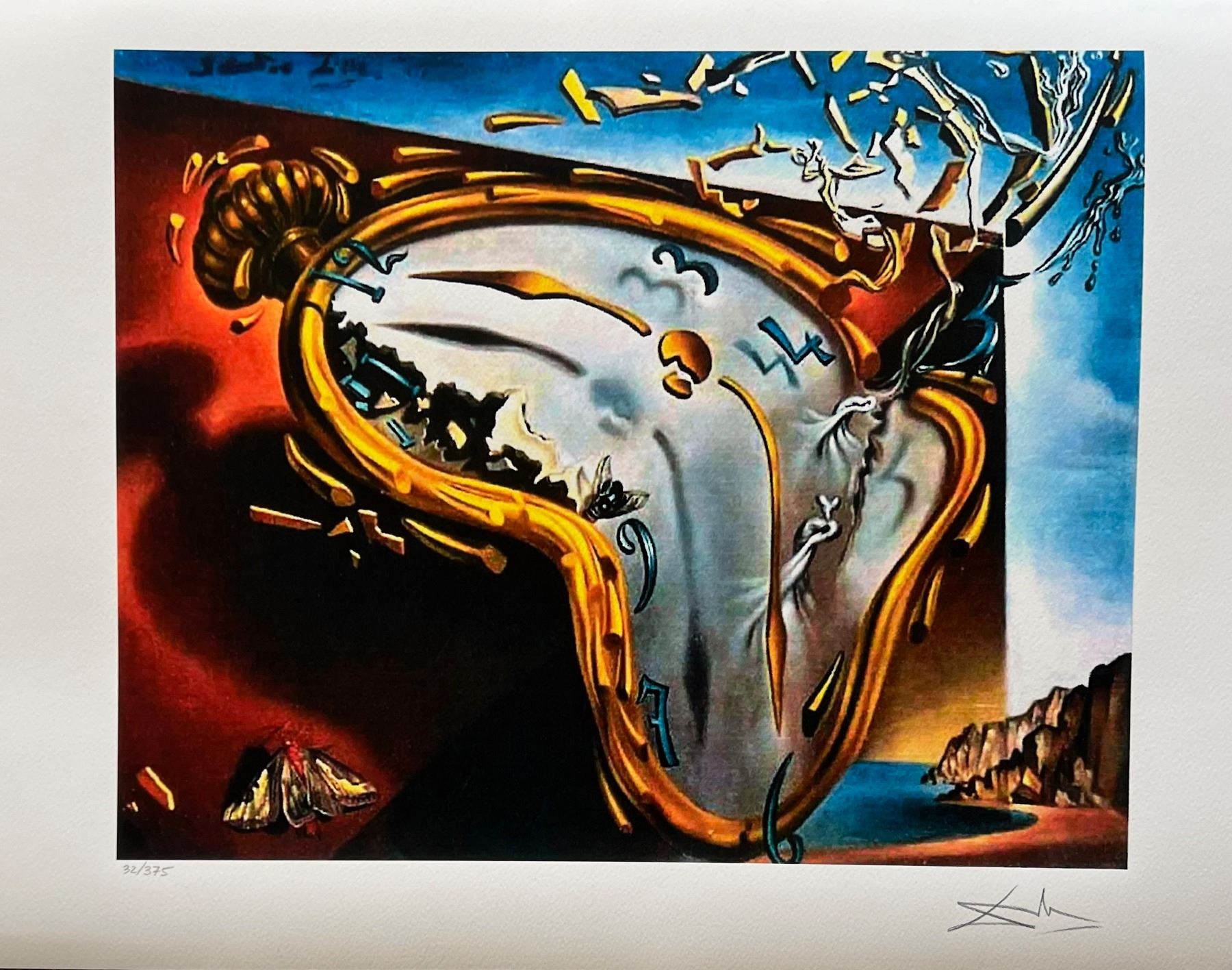 Salvador Dali SOFT WATCH EXPLOSION Facsimile Signed Numbered Giclee
