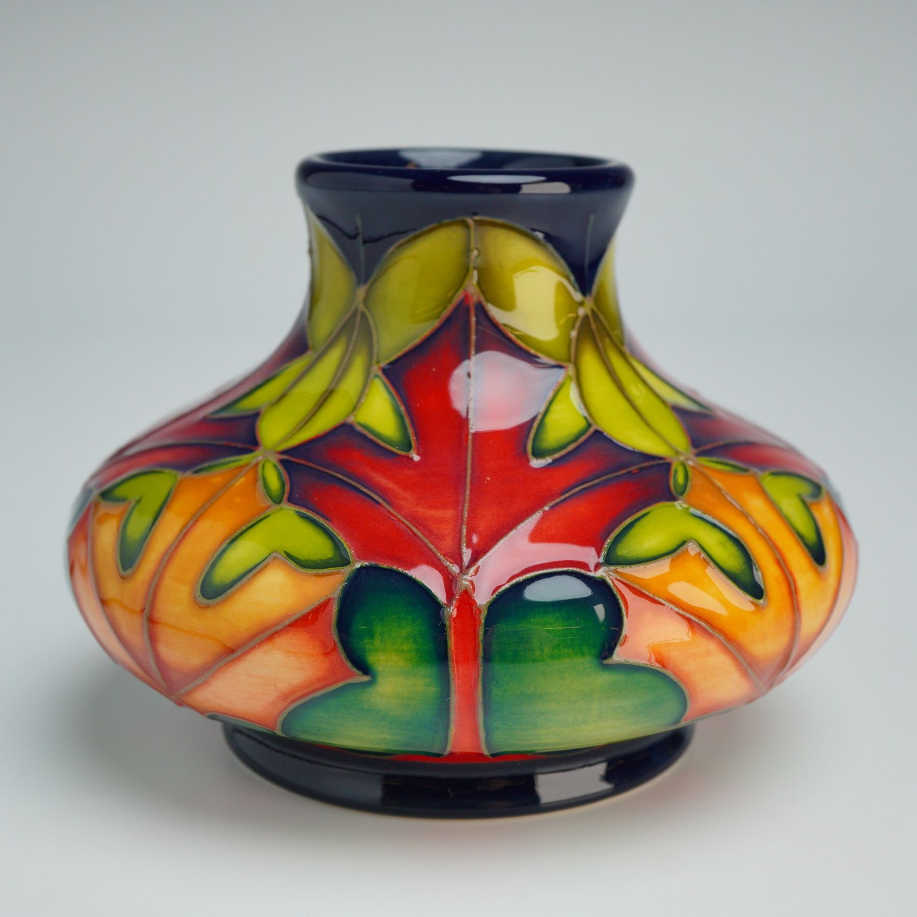 Moorcroft Pottery by Nicola Slaney Squat Vase, Anna Lily