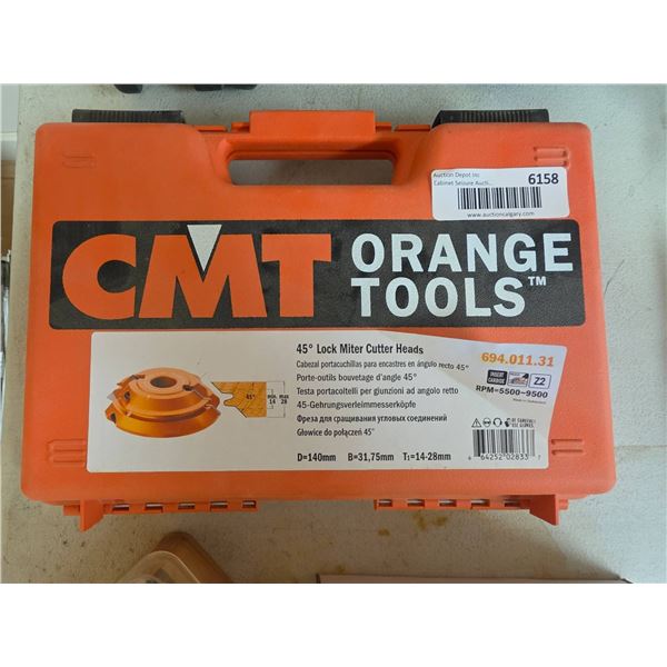 CMT Orange Tools 694.011.32 45-Degree Lock Miter Cutter Heads Set