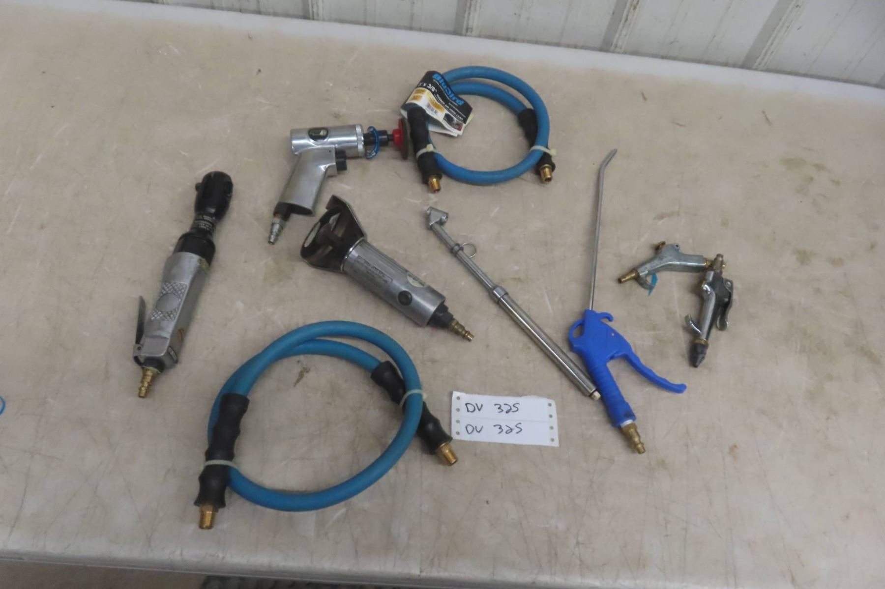 Air Tools; 3/8" Ratchet; Air Gauge; Blower; Hose - McSherry Auction ...