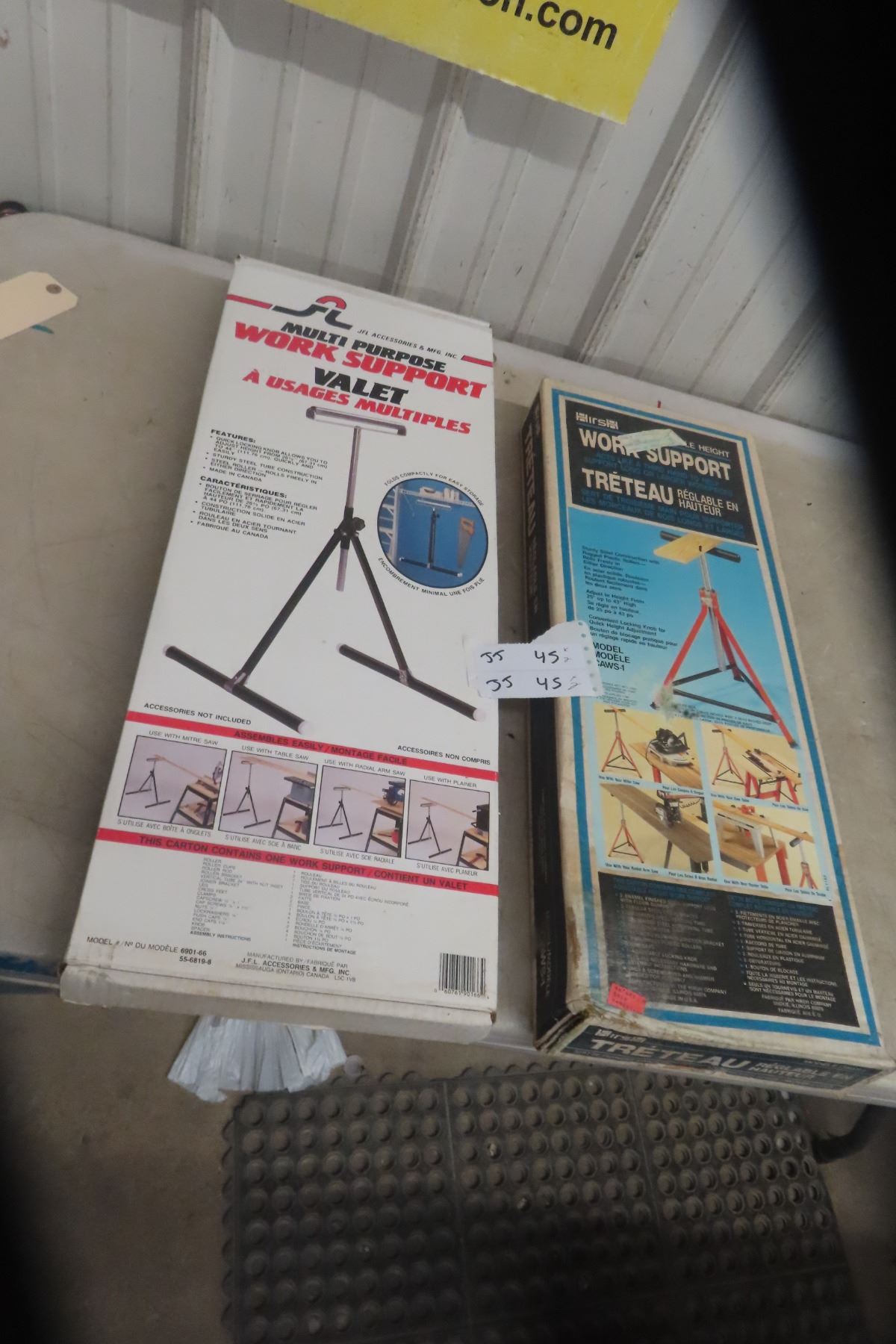 2 New Work Supports/Roller Stands