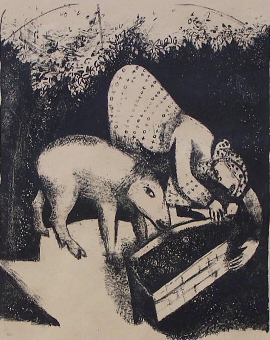 MARC CHAGALL Hand Signed Lithograph 1925 Cubism