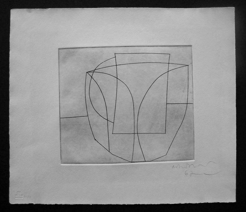 BEN NICHOLSON Signed Etching Modern British Art 1967 BEN NICHOLSON Signed Etching Modern British Art 1967