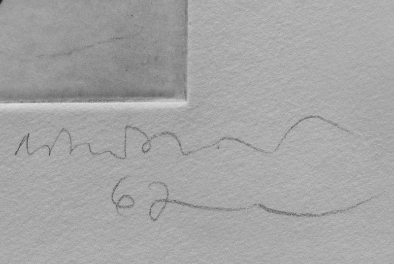 BEN NICHOLSON Signed Etching Modern British Art 1967 BEN NICHOLSON Signed Etching Modern British Art 1967