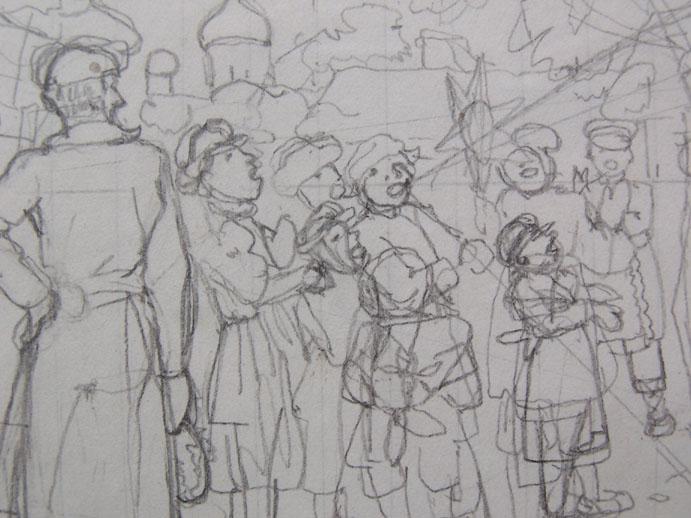 KONSTANTIN SOMOV Drawing 1928 Russian Art