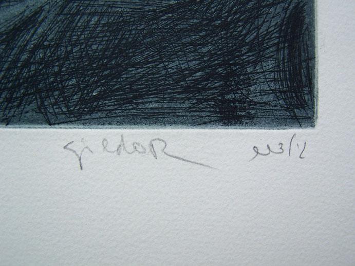 JACOB GILDOR Signed Etching Israeli Art